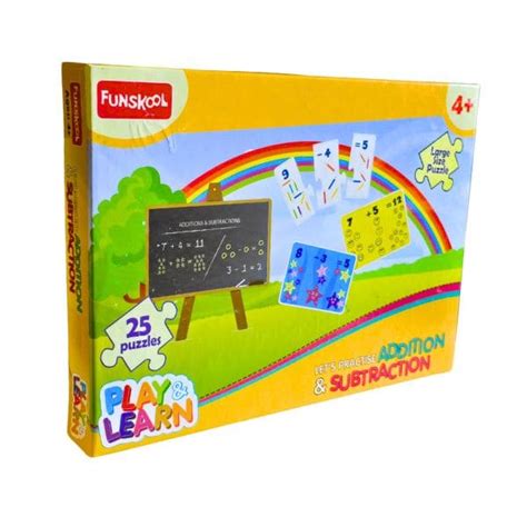 Funskool Lets Practise Additions Subtraction Puzzle JR White