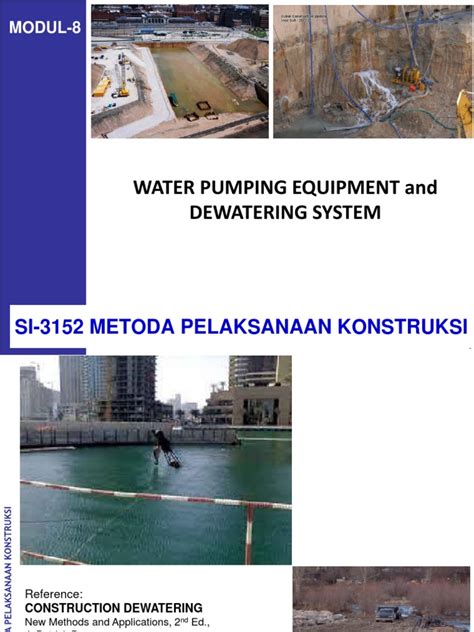 Modul 8 Dewatering Dan Sistem Pompa Air Pdf Pump Soft Matter