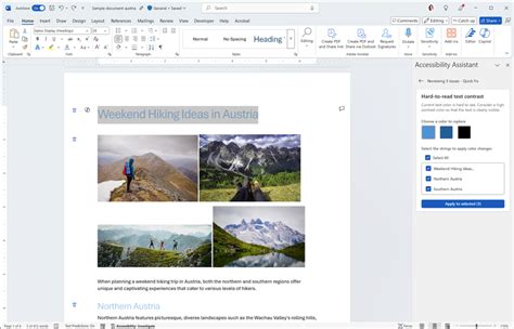 Fix Accessibility Issues In Word