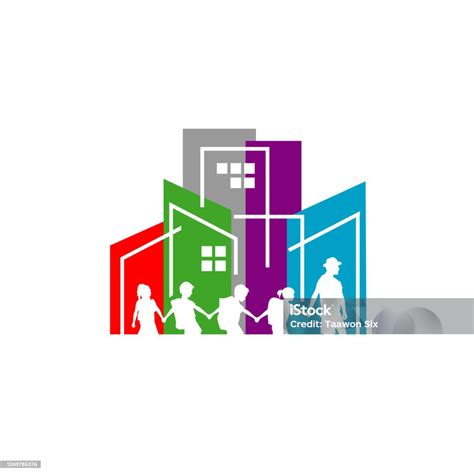 보이 스카우트 로고 벡터 일러스트레이션 젊은 소년과 소녀 스카우트와 트레이너는 흰색 배경에 고립 된 도시 디자인 템플릿에서 캠핑을하고 0명에 대한 스톡 벡터 아트 및 기타