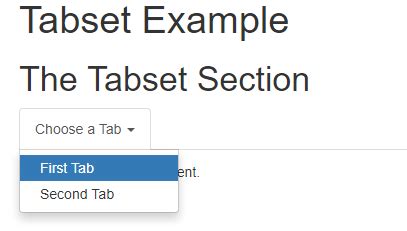 Feature Request Dropdown Options In Tabsets Issue Rstudio Rmarkdown GitHub