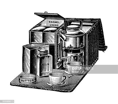 Antique Image From British Magazine Luggage Bags And Picnic Baskets