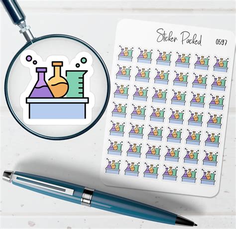 Lab Planner Sticker Lab Icon Sticker Lab Sticker Chemistry Planner Sticker Science Planner