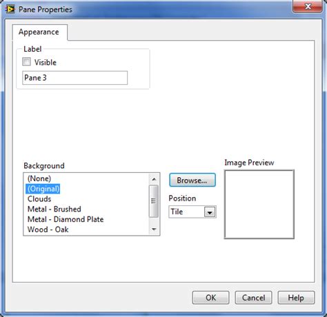Add More Options For The Pane Properties Dialog Ni Community