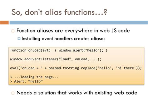 Ppt Weaving Code Extensions Into Javascript Powerpoint Presentation