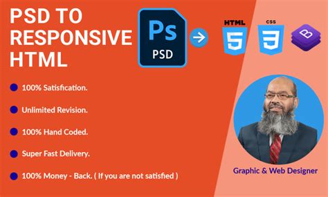 Convert Psd To Html Responsive Using Bootstrap 4 By Designerabdurr
