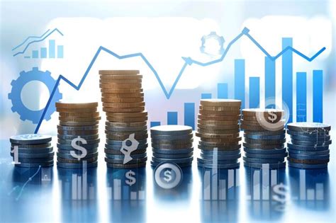 Business Success Concept With Line Graph And Bar Chart Display