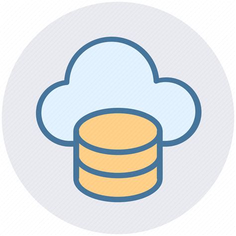 cloud data cloud system database mysql server storage icon
