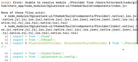 Unable To Resolve Module Provider None Of These Files Exist · Issue