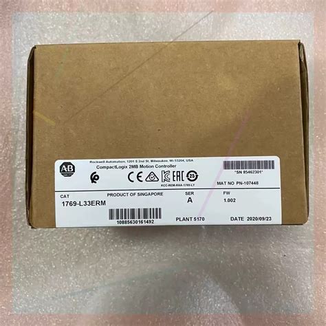 New And Original Allen Bradley 1769 L33erm Compactlogix 5370 Ethernet