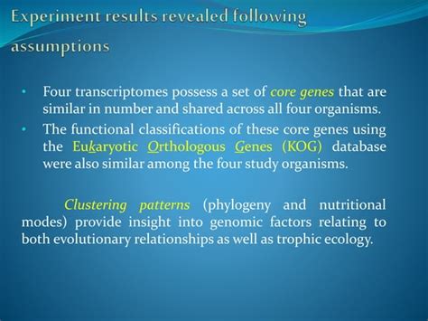 Comparative Transcriptomics Pptx Biological Sciences Science