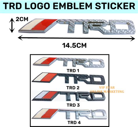 TRD LOGO EMBLEM STICKER | Lazada