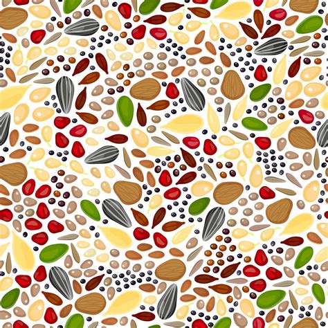Seamless Pattern With Seeds 13157820 Vector Art At Vecteezy