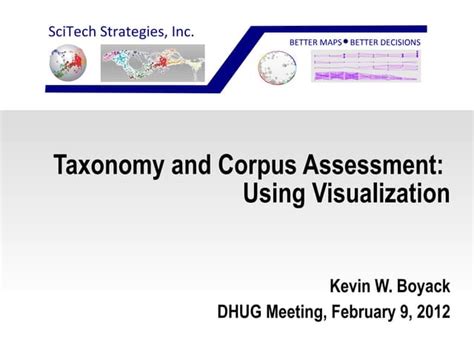 Taxonomy And Corpus Assessment Using Visualization Ppt