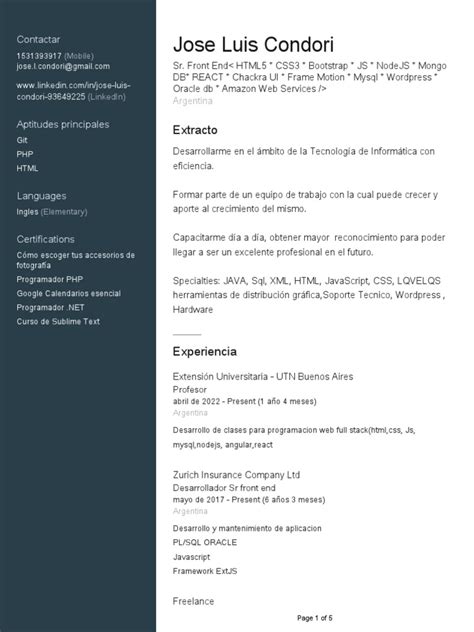 Jose Luis Condori Pdf Bootstrap Marco Frontal Red Mundial