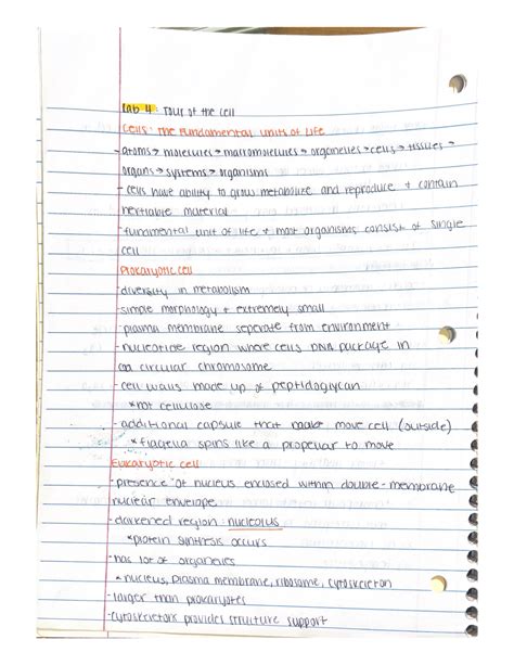 Biol Lab 4 Contains Vocabulary And Other Information Biol 101 Usc