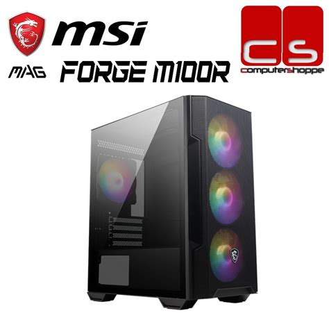 Msi Mag Forge M R Micro Atx Tower Gaming Casing Shopee Malaysia