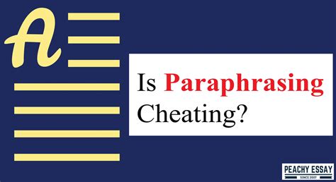 is paraphrasing cheating