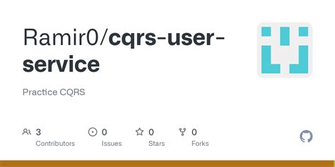 Github Ramir0cqrs User Service Practice Cqrs