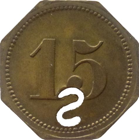 15 Pfennigs (Wert-Marke; with cutout "S") - Germany (1871-1948) – Numista