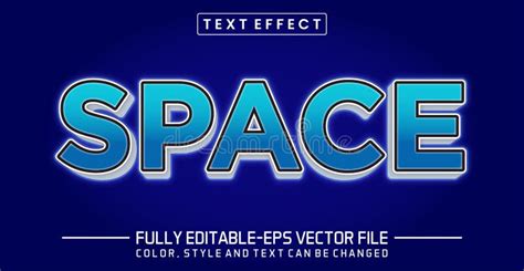 Editable Text Effects Space Text Effects Stock Illustration Illustration Of Template