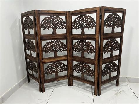 4 Panel Tree Pattern Wooden Partition At Rs 1800 Piece Wooden Partition Screen In New Delhi