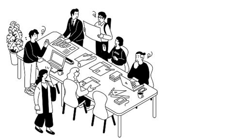 등각 투영 자유 주소 데스크 사무실에서 일하는 사람들의 간단한 그림 사무실에 대한 스톡 벡터 아트 및 기타 이미지 사무실