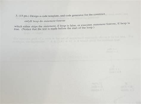 Solved 3. (15 pts.) Design a code template, and code | Chegg.com