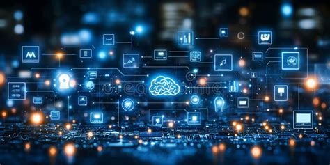 Digital Brain Network Concept Stock Illustration Illustration Of