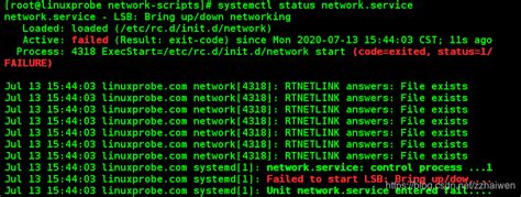 启动网卡报错（failed To Start Lsb Bring Updown Networking ）解决办法 Csdn博客