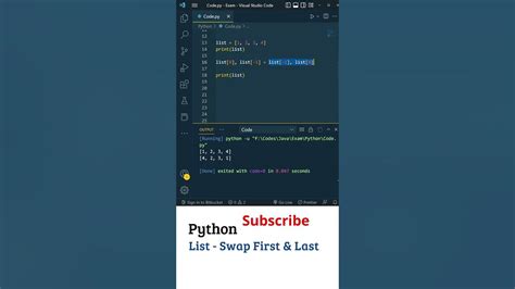 python interview telugu python lists swap items python for beginners