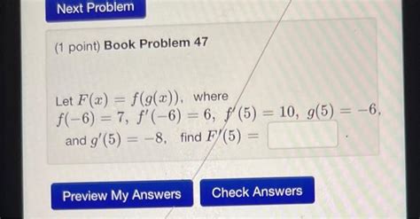 Solved Point Book Problem Let F X F G X Where Chegg Com