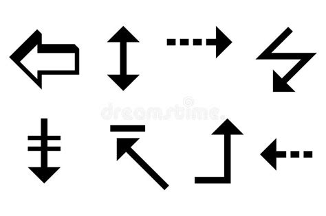 arrow icons directional symbols black vector graphics simple