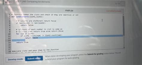 Solved Write A Program That Checks Whether Two Lists Have Chegg