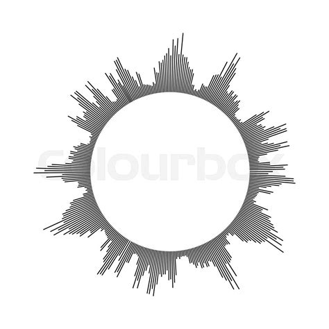 Circular Sound Wave Radial Black Particle Design In Vector Colourbox