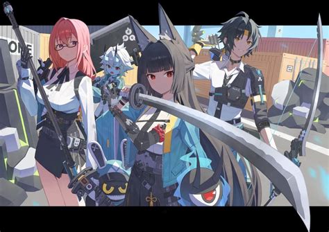 Hoshimi Miyabi Tsukishiro Yanagi Soukaku Asaba Harumasa And Tailless Zenless Zone Zero