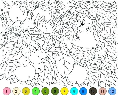 Раскраски по цифрам для взрослых 🖍. Раскрашиваем любимыми цветами ...