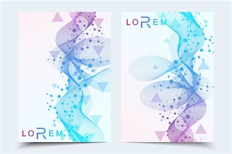 최소한의 소책자 템플렛 잡지 전단지 전단지 커버 소책자 연례 보고서 배너 의료 기술 화학에 대 한 과학적인 개념입니다 6 각형 분자 구조입니다 Dna 원자 신경 0명에 대한