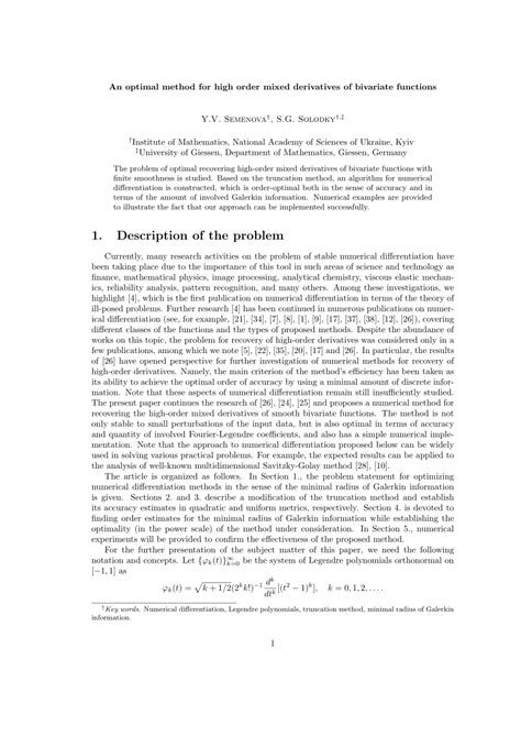 pdf an optimal method for high order mixed derivatives of bivariate