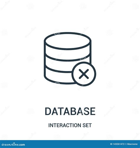 Database Icon Vector From Interaction Set Collection Thin Line
