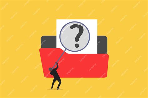 Premium Vector Employee Uses Magnifying Glass Search File Concept Of Documents File Manager