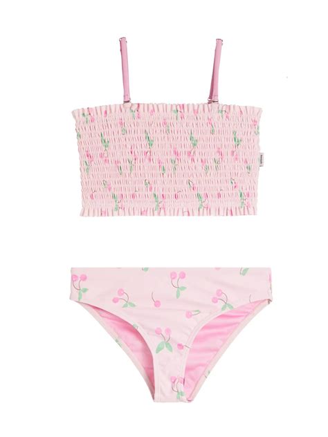 Limeapple Mahala Smocked Cherry Bikini Swimsuit Sunday Best