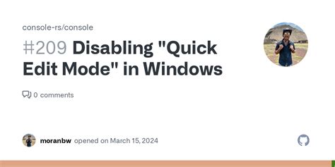 Disabling Quick Edit Mode In Windows · Issue 209 · Console Rsconsole · Github