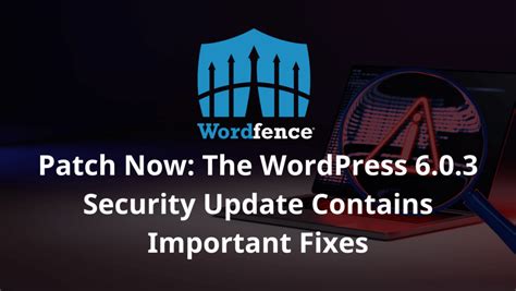 Patch Now The Wordpress 603 Security Update Contains Important Fixes