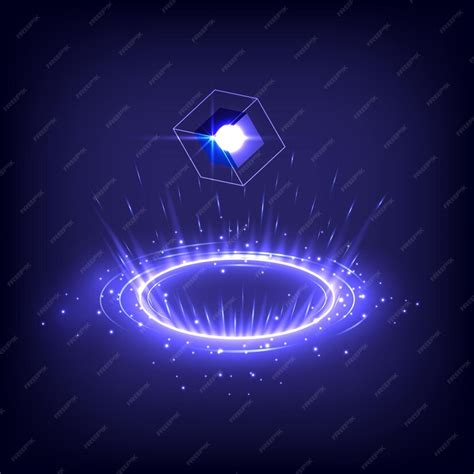 제품 디스플레이 및 표시 Gui 및 Ui 가상 현실 포털 및 홀로그램 과학 빛나는 Hud 기술 프로젝터의 미래 공상 과학 럭셔리 게임 판타지의 매직 게이트 기술 텔레포트