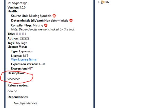 Nuget Pack Description Is Required Using Nuspec File · Issue 11023