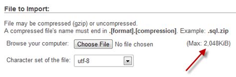 Web Logs Juuier Phpmyadmin Import File Size Exceeded The Maximum