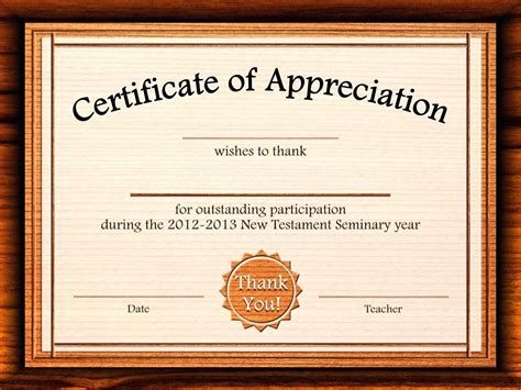 Template Editable Certificate Of Appreciation Template Fr… Certificate Of Participation