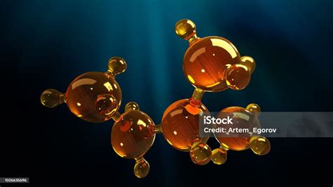 유리 분자 모델의 3 차원 렌더링 그림입니다 기름 분자 구조 모델 모터 오일 또는 가스의 개념 0명에 대한 스톡 사진 및 기타 이미지 Istock