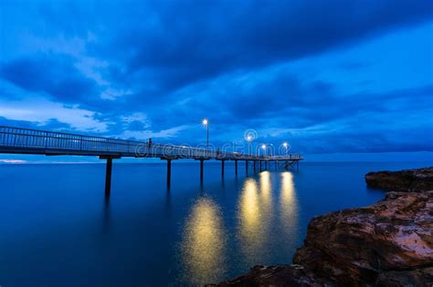 Nightcliff Jetty At Twilight In Darwin Northern Territory Stock Image Image Of Coastal Print